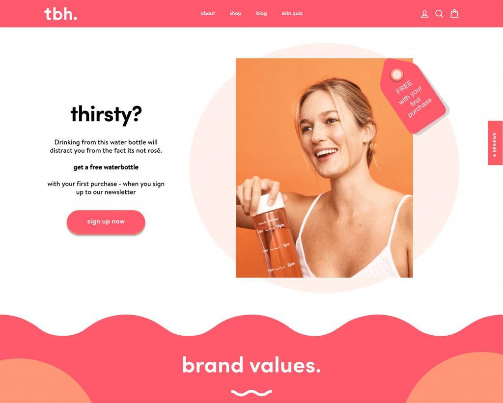 Alinga Portfolio | tbh. Beauty skincare Ecommerce Website